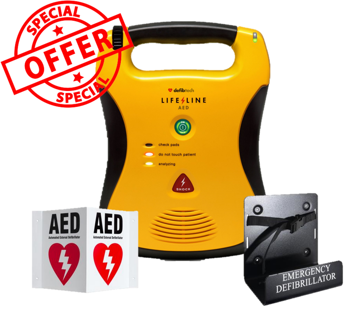 Defibtech Semi Automatic Defibrillator AED "Bracket Bundle" – Provide ...